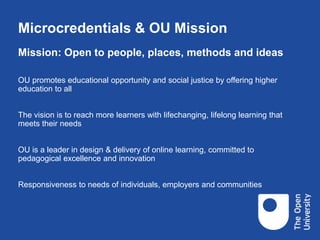 The function of microcredentials for the Open University | PPT