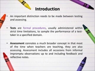 Alternatives in assessment | PPTX | Educational Assessment | Education