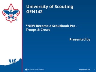 University of Scouting Scoutbook for Troops | PPT