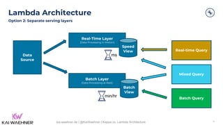 Kappa vs Lambda Architectures and Technology Comparison | PPT