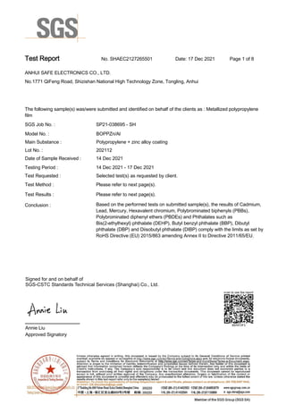 metallized film capacitor grade 202112 Rohs10-.PDF