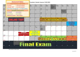 Planner AWS SEMESTER 1 2021/22 | PPT