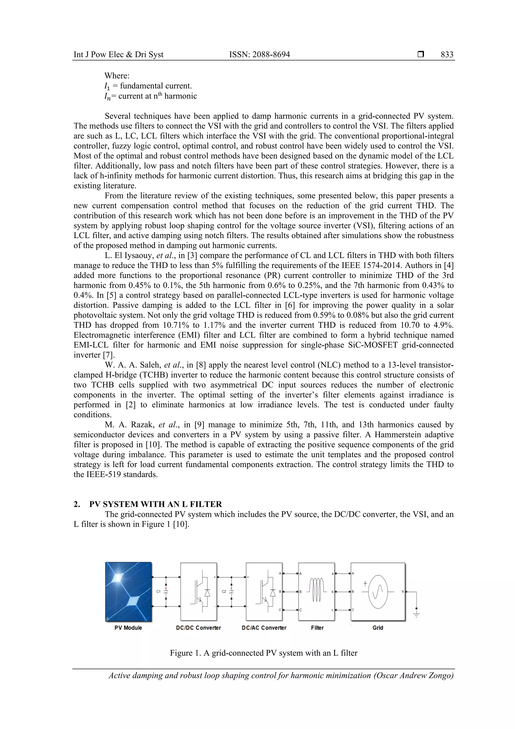 Active damping and robust loop shaping control for harmonic minimization | PDF