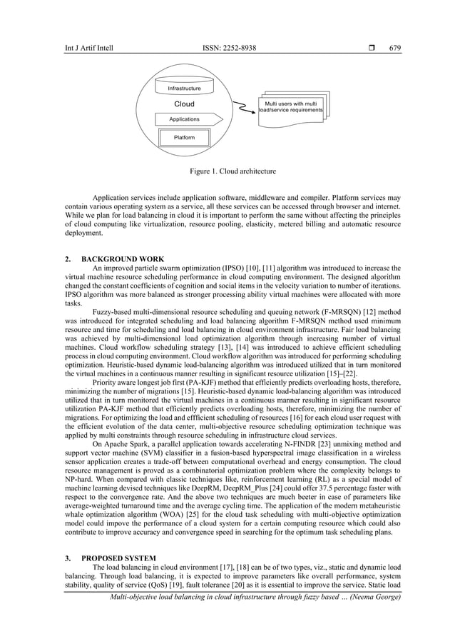 Multi-objective load balancing in cloud infrastructure through fuzzy based decision making and ...