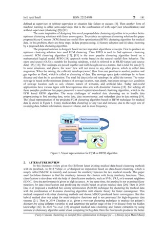 Fuzzy C-means clustering on rainfall flow optimization technique for medical data | PDF