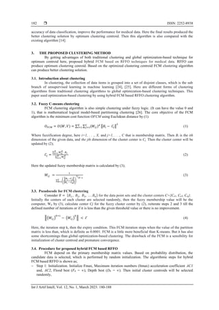 Fuzzy C-means clustering on rainfall flow optimization technique for medical data | PDF