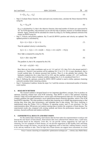 Fuzzy C-means clustering on rainfall flow optimization technique for medical data | PDF