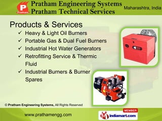 Industrial Burners by Pratham Engineering Systems Pune | PPSX