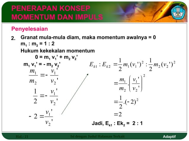 Materi Momentum & Impuls Fisika Kelas XI.ppt