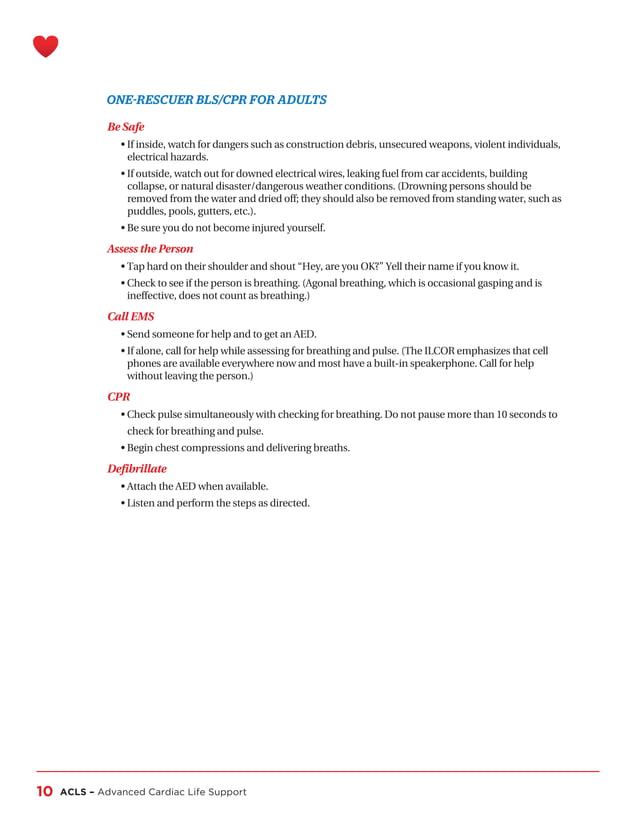 ACLS Handbook, Advanced Cardiac Life Support | PDF