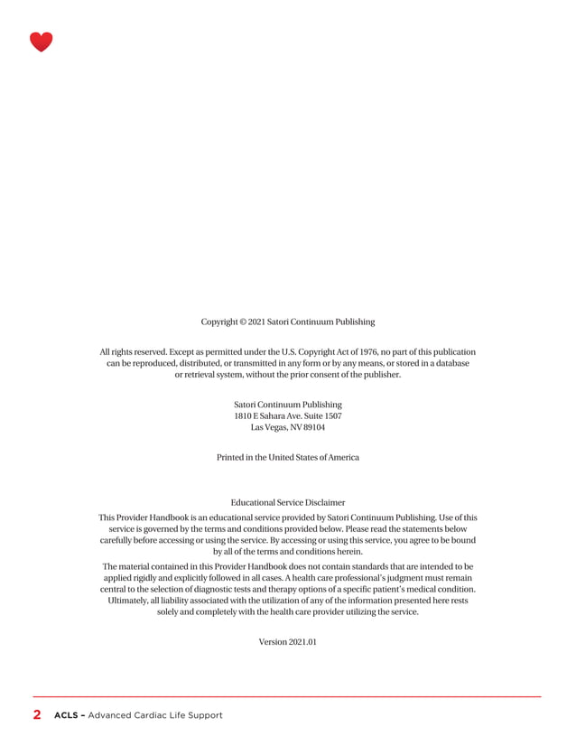 ACLS Handbook, Advanced Cardiac Life Support | PDF