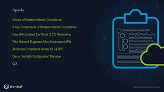 Modern Network Compliance: Go Beyond CLIs, Adopt APIs | PPT