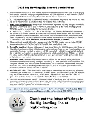 2021 big bowling big bracket flyer | PDF | Bowling | Sports