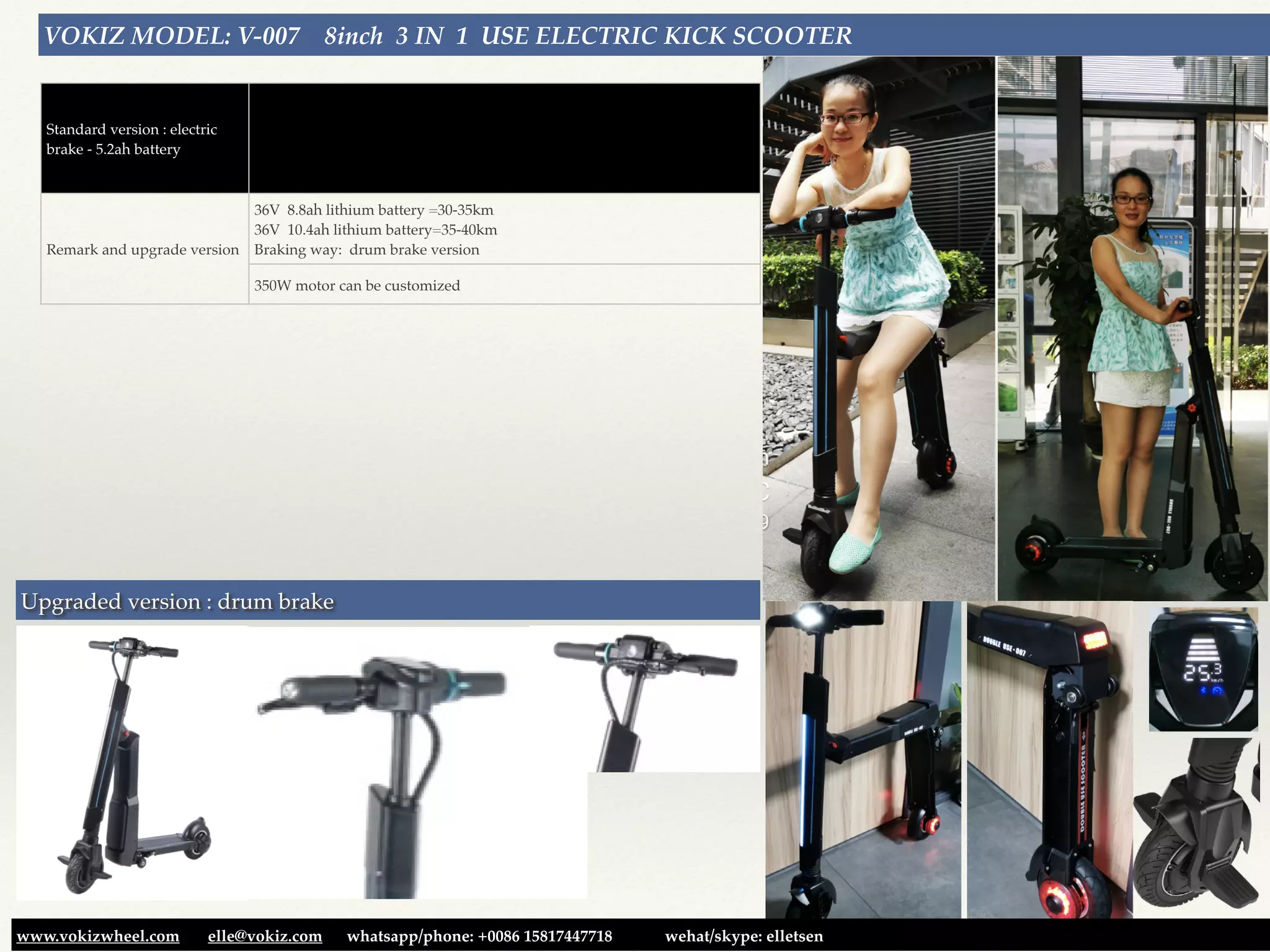 2021 VOKIZ electric bikes and electric scooters brochure | PDF