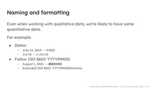 Cleaning Quantitative Data and Coding Qualitative Data | PPT