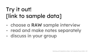 Cleaning Quantitative Data and Coding Qualitative Data | PPT
