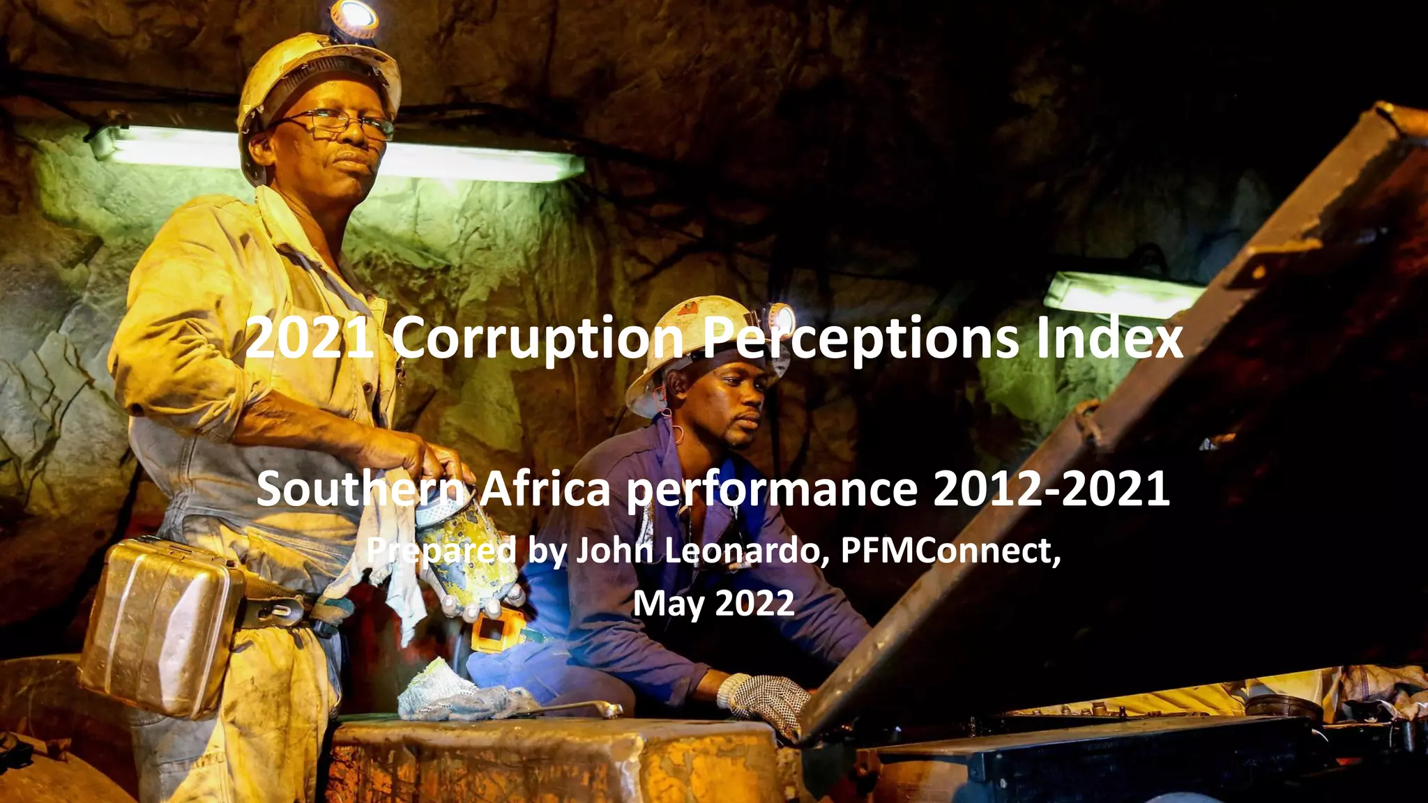 2021 Corruption Perceptions Index Southern Africa performance 2012 2021 ...