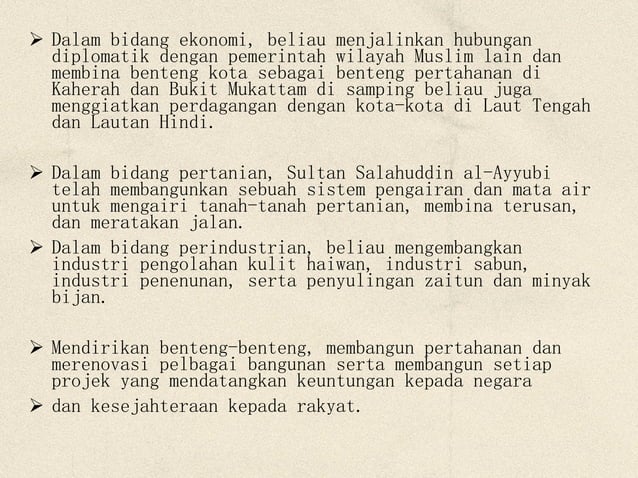 Kegemilangan Dinasti Ayyubiyah ketika Zaman Pemerintahan Sultan ...