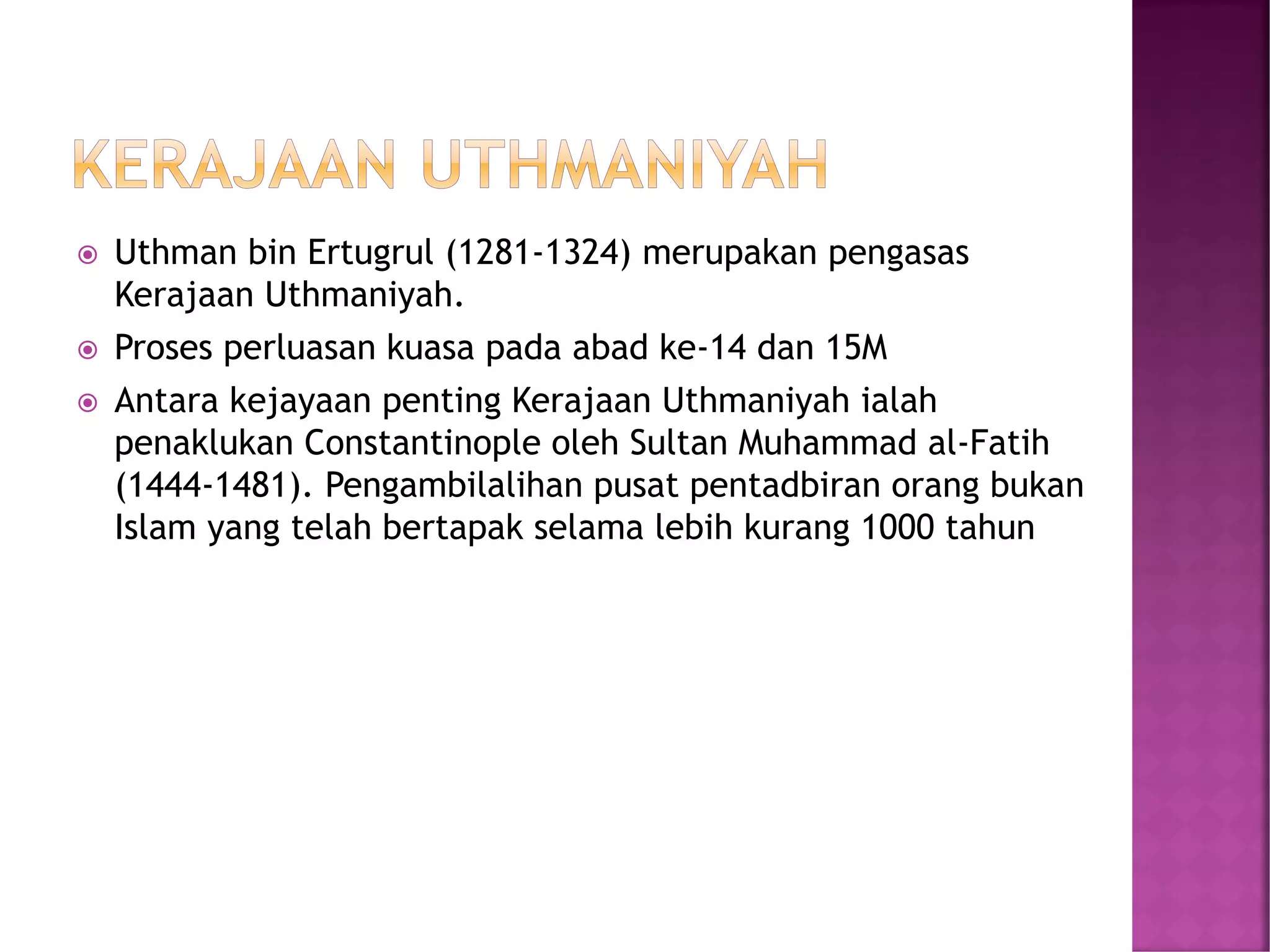 Naratif Hubungan Kerajaan Uthmaniyyah dan Masyarakat Melayu | PDF