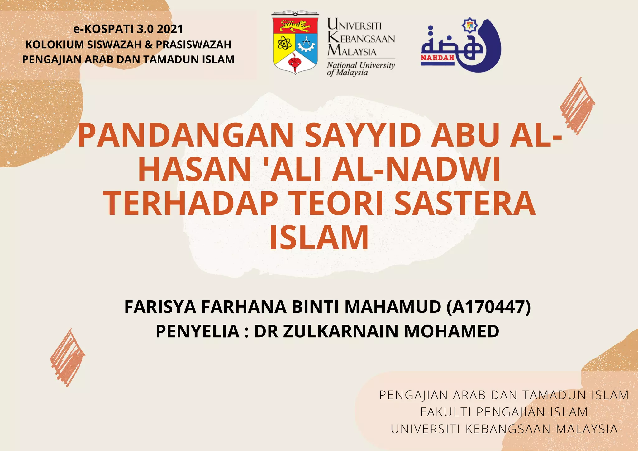 Pandangan Sayyid Abu al-Hasan 'Ali al-Nadwi terhadap Teori Sastera ...