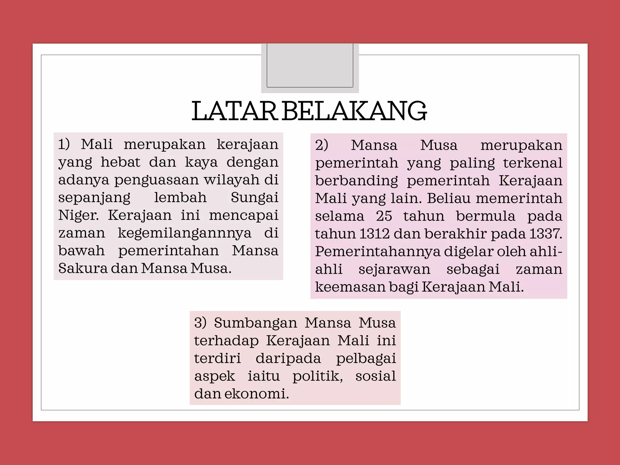Sumbangan Mansa Musa dalam Perkembangan Kerajaan Mali di Afrika Barat | PDF