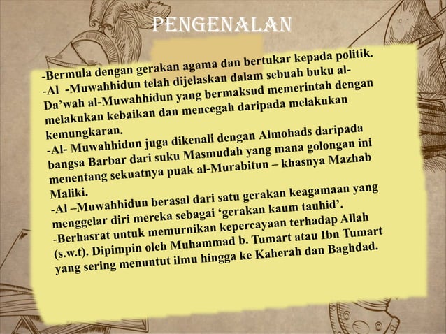 Sejarah Pemerintahan Kerajaan al-Muwahhidun | PPT