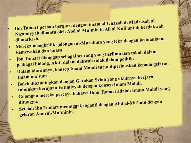 Sejarah Pemerintahan Kerajaan al-Muwahhidun | PPT