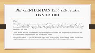 Pengenalan Konsep Islah dan Tajdid dalam Islam | PDF