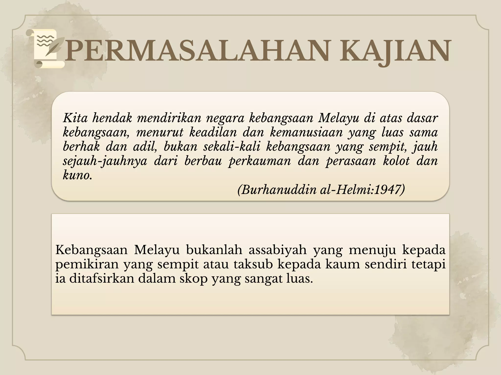 Kebangsaan Melayu menurut Burhanuddin al-Helmi | PDF