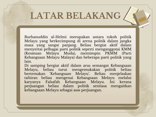 Kebangsaan Melayu menurut Burhanuddin al-Helmi | PPT