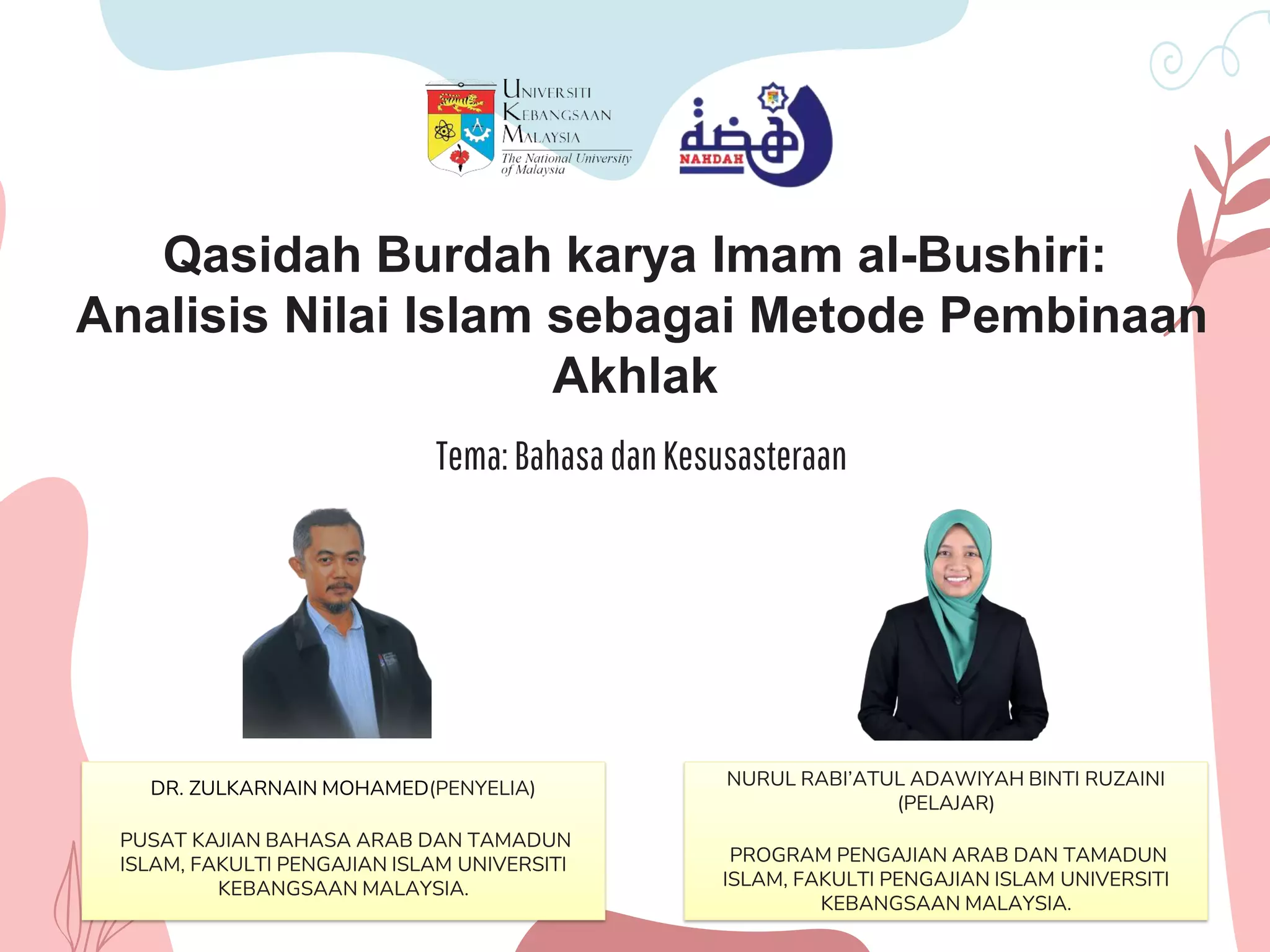 Qasidah Burdah Karya Imam al-Bushiri: Analisis Nilai Islam sebagai ...