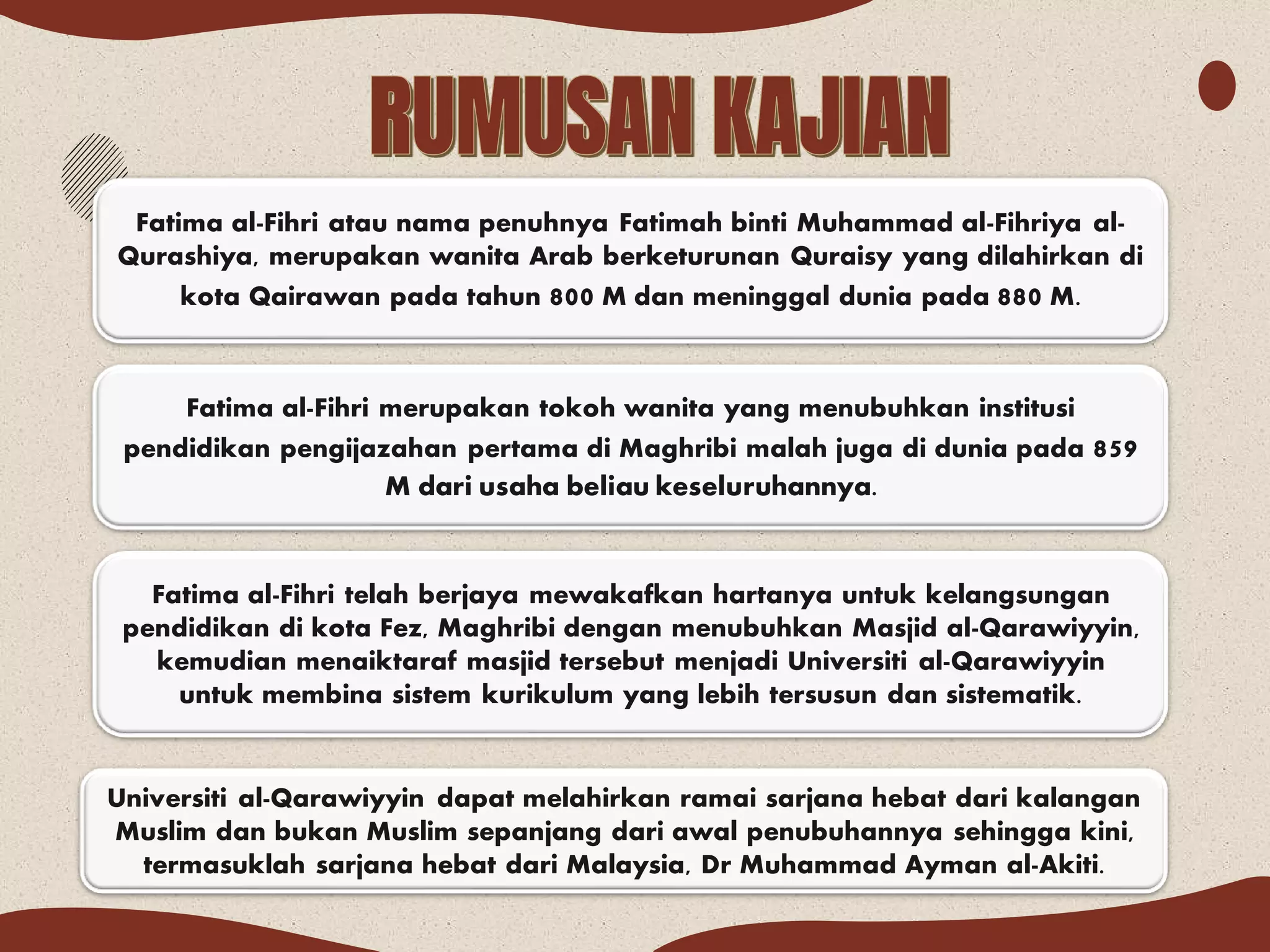 Biografi Fatima al-Fihri: Peranan dalam Penubuhan Universiti al ...