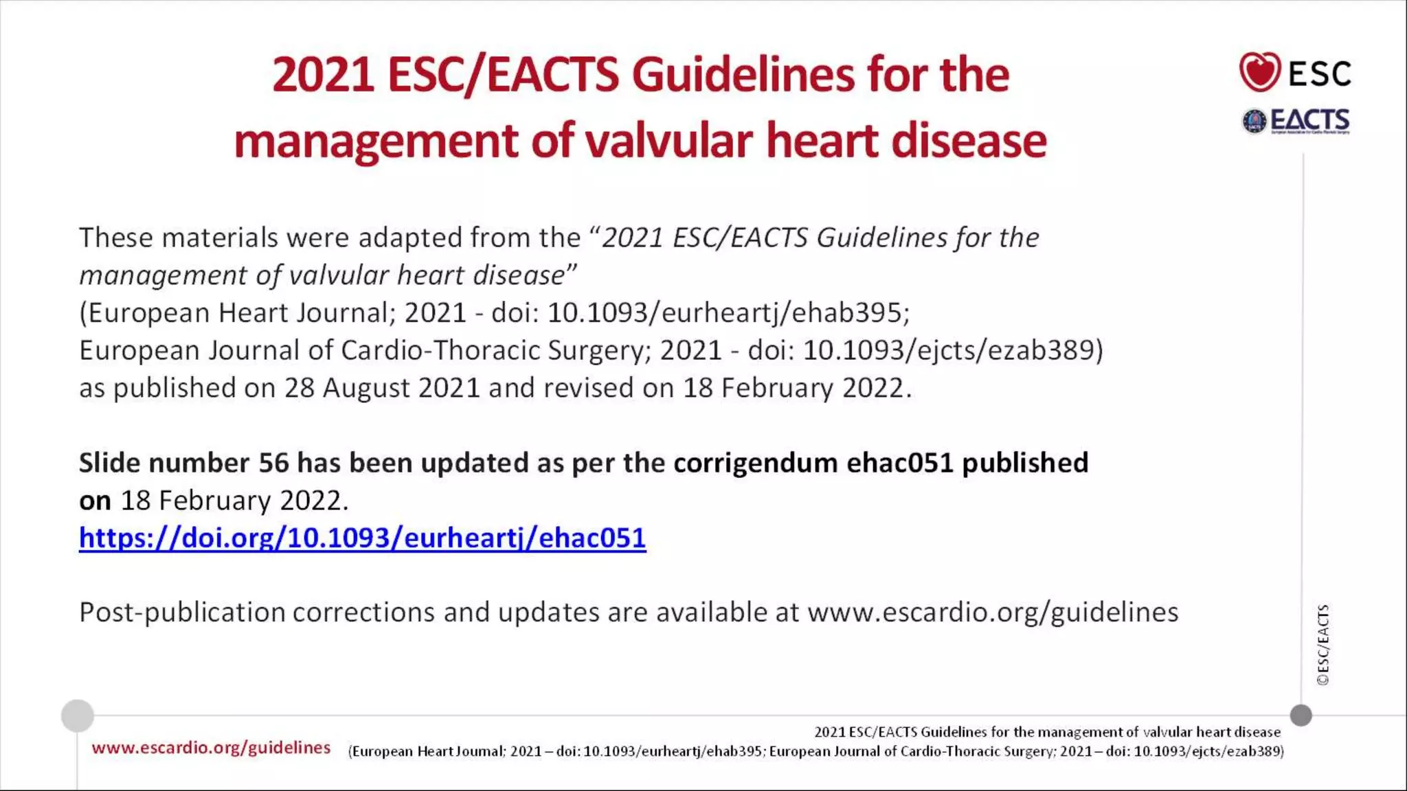 2021 ESC Guidelines Valvular Heart Disease.pptx | Medical Health