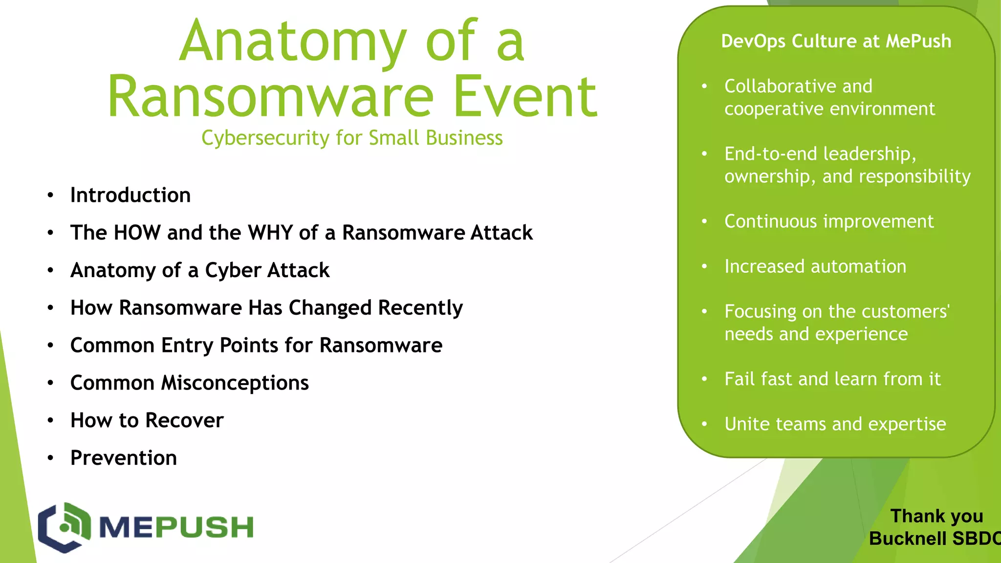 Anatomy of a Ransomware Event | PPT