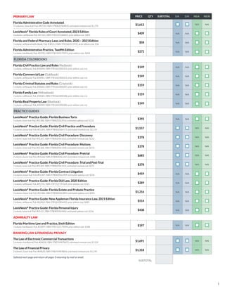 2021 Florida Product Listing | PDF