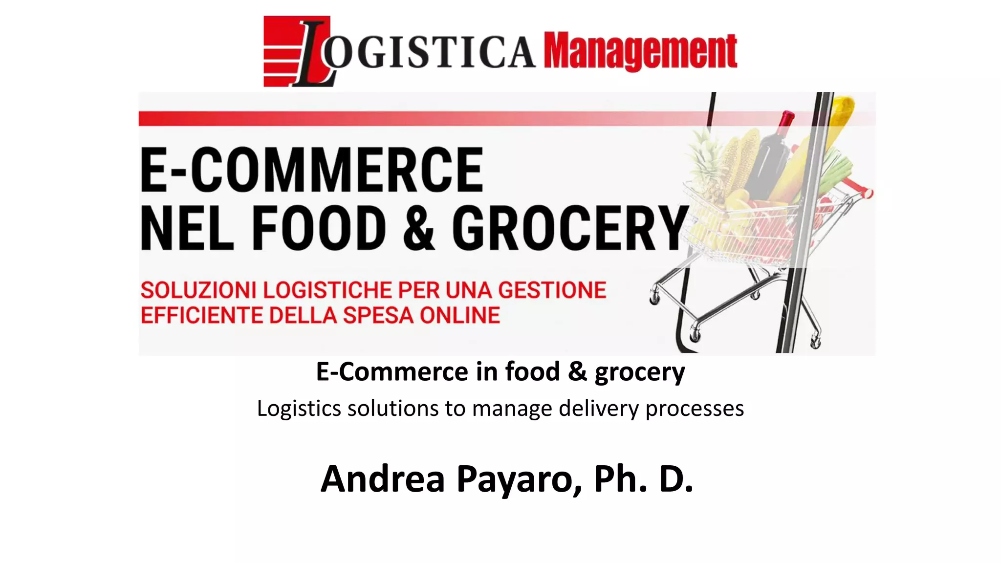 Logistics for food & grocery e-commerce | PPTX