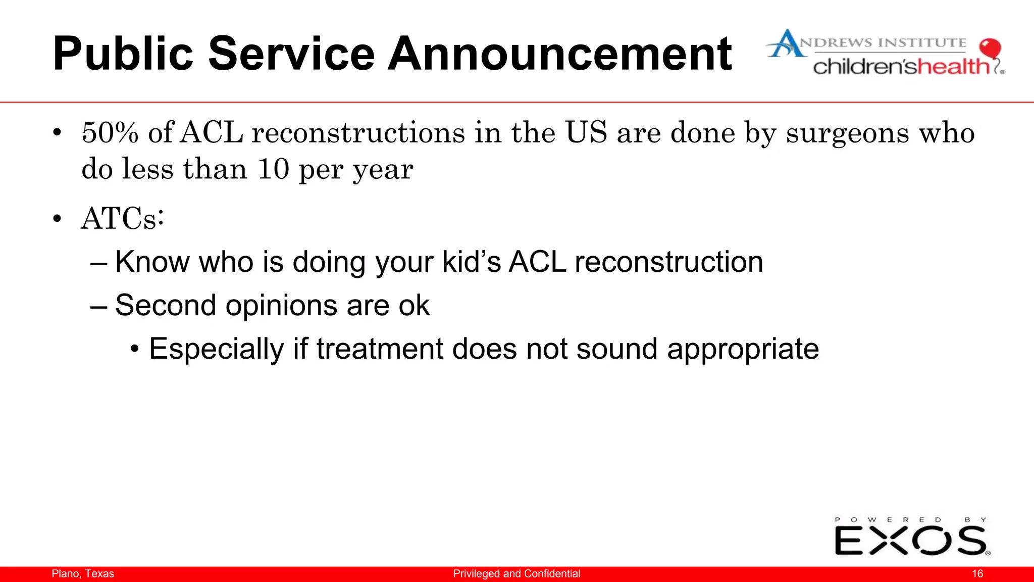 Pediatric ACL Injuries | PPTX