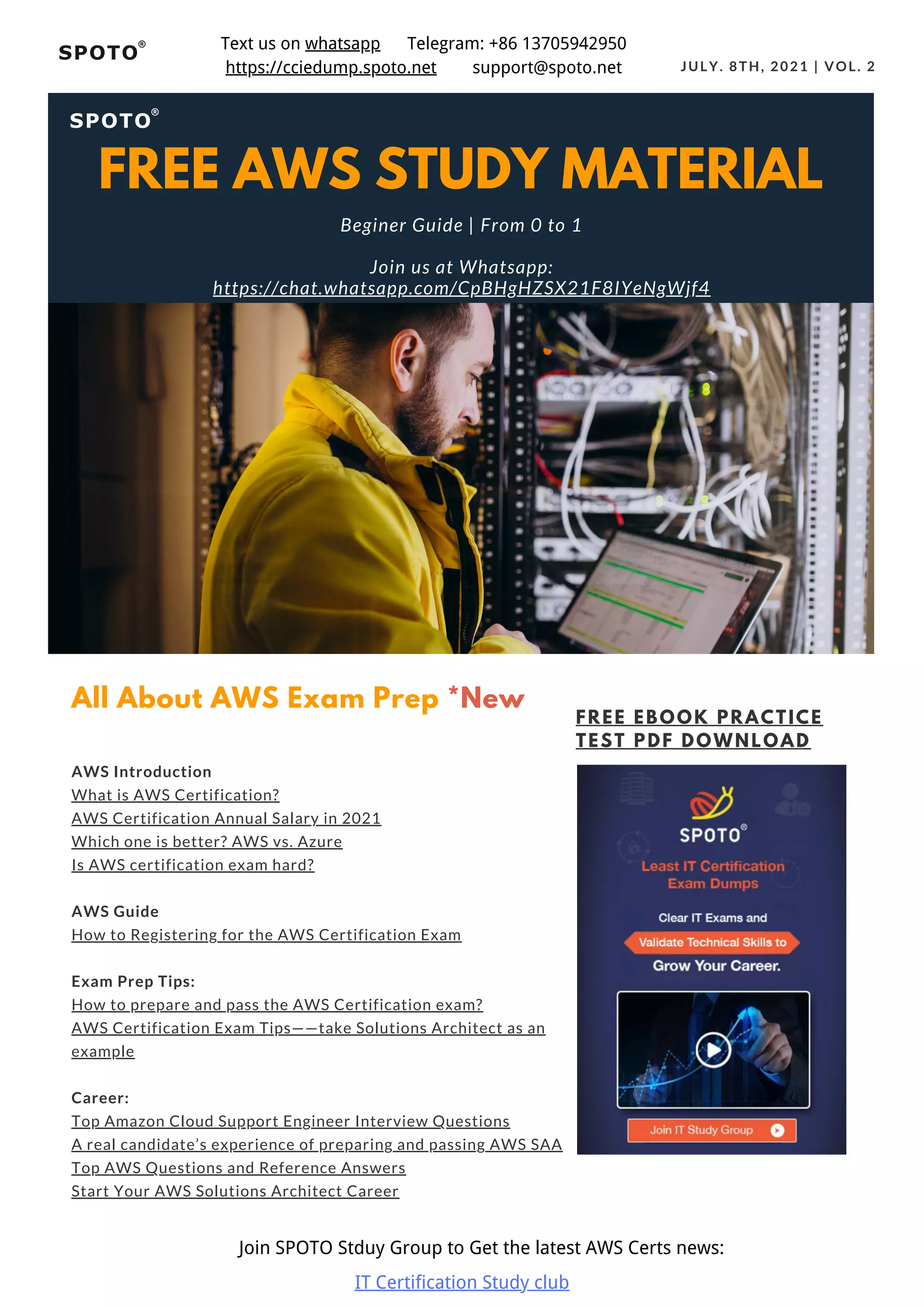 2021 free aws study material beginner guide | PDF | Cloud Computing | Internet