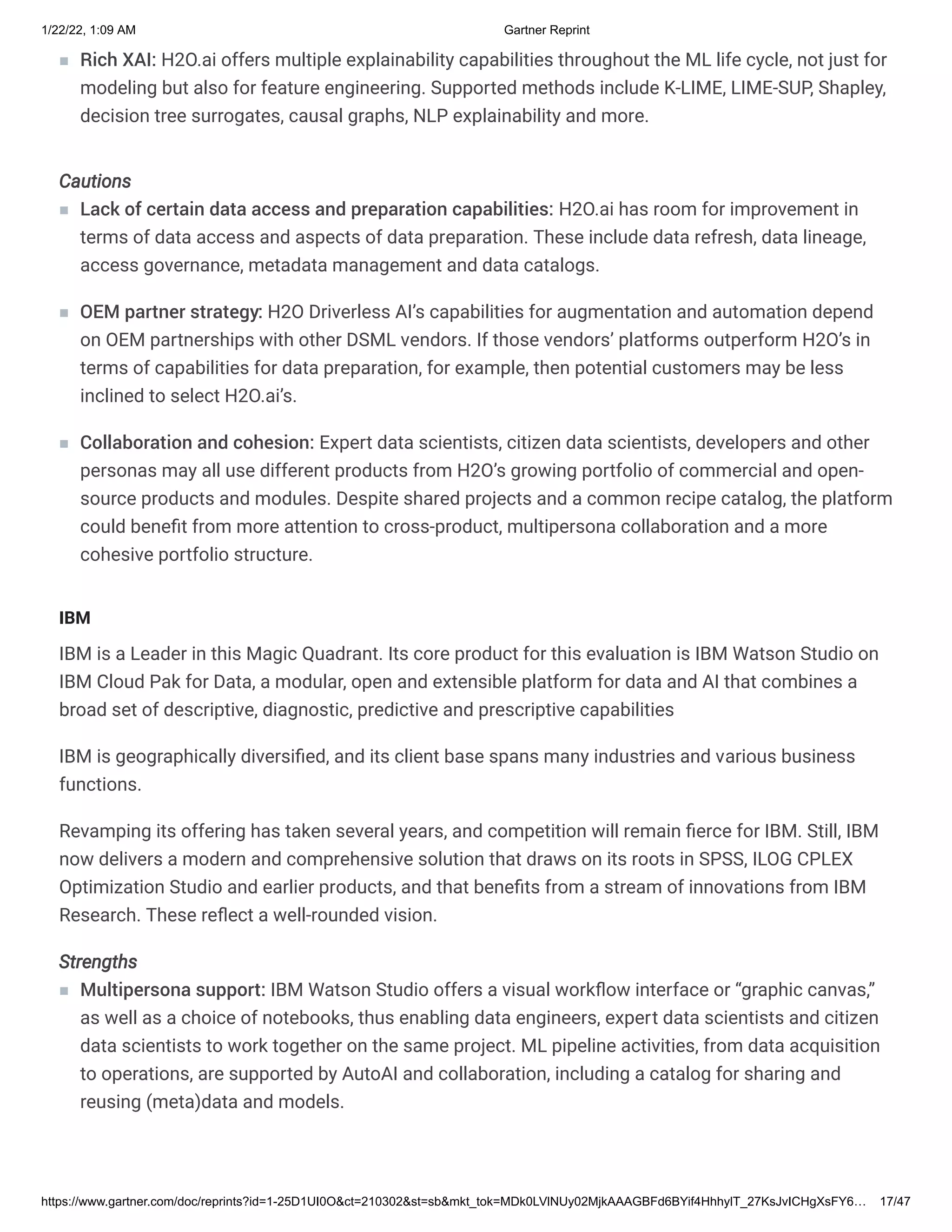 2021 gartner mq dsml | PDF