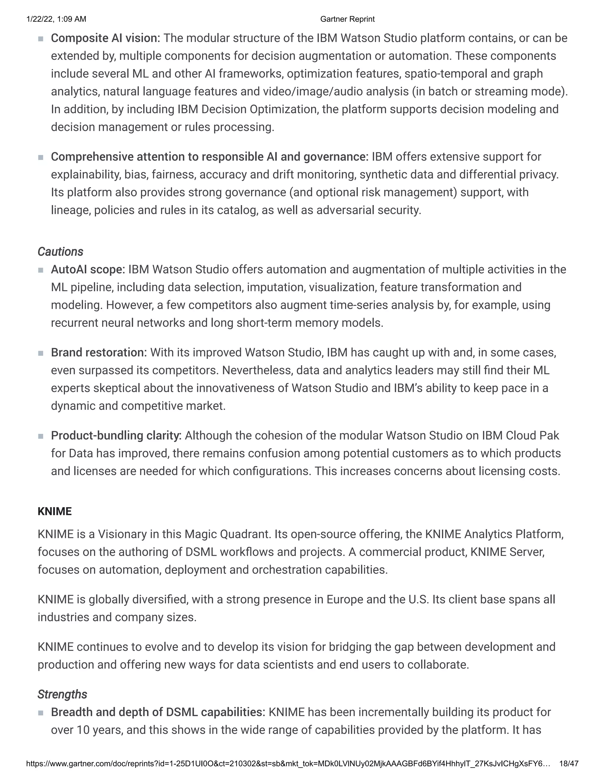 2021 gartner mq dsml | PDF