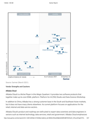 2021 gartner mq dsml | PDF
