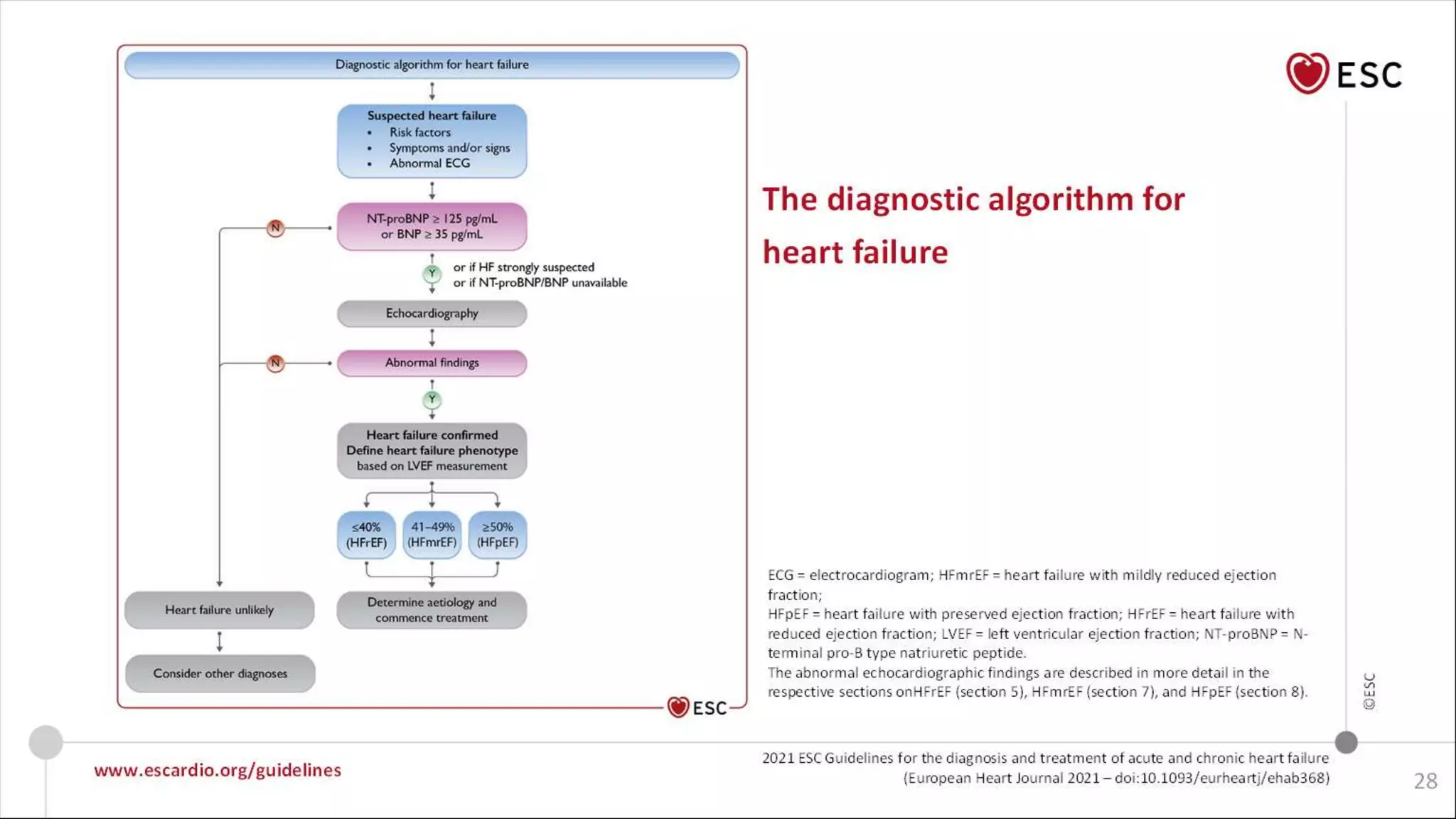 2021 ESC Guidelines for diagnosis and treatment of Acute and Chronic Heart Failure | PPT