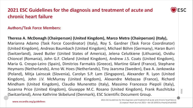 2021 ESC Guidelines for diagnosis and treatment of Acute and Chronic ...