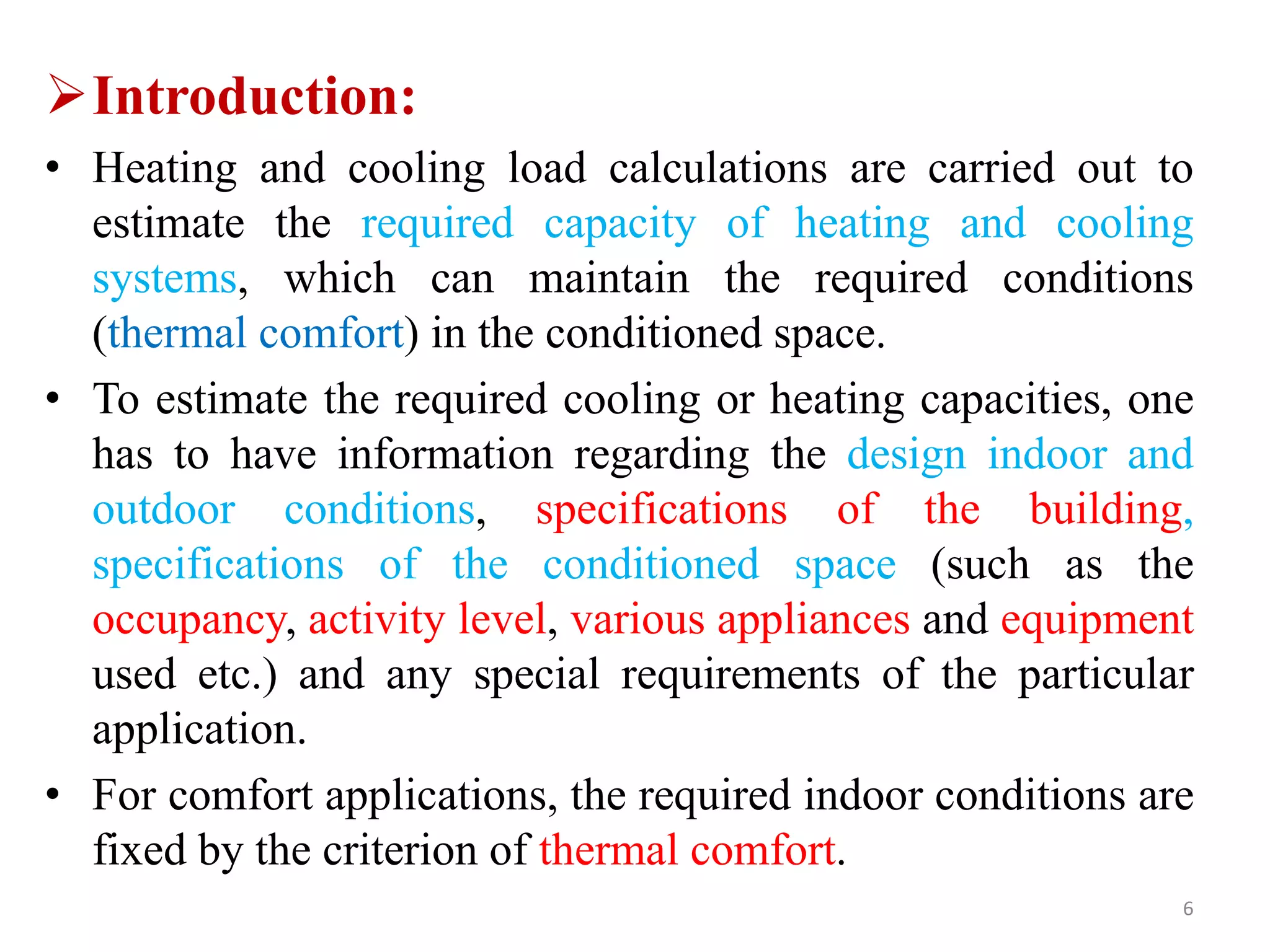 2021 heating and cooling loads | PPTX