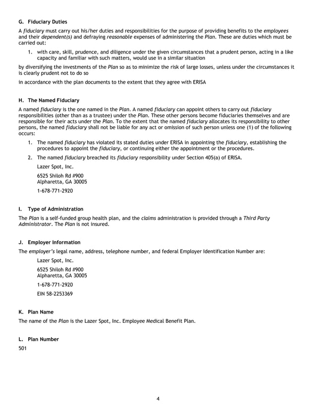 2021 lazer spot medical plan document and spd | PDF | Health Insurance ...