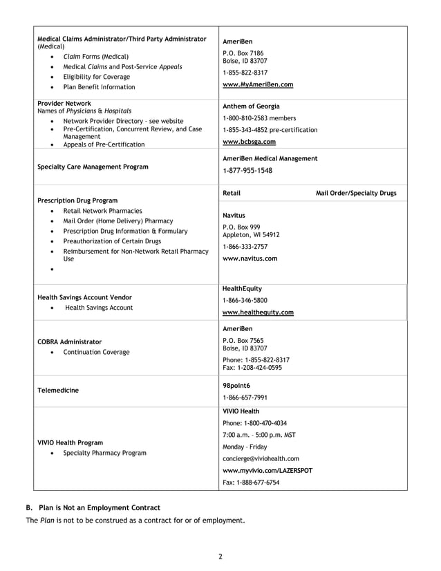 2021 lazer spot medical plan document and spd | PDF | Health Insurance ...