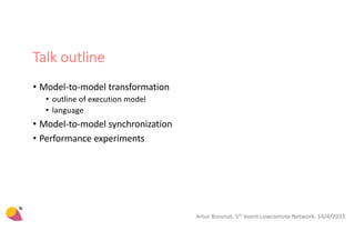 Managing model-to-model transformations at scale with YAMTL (lowcomote ...