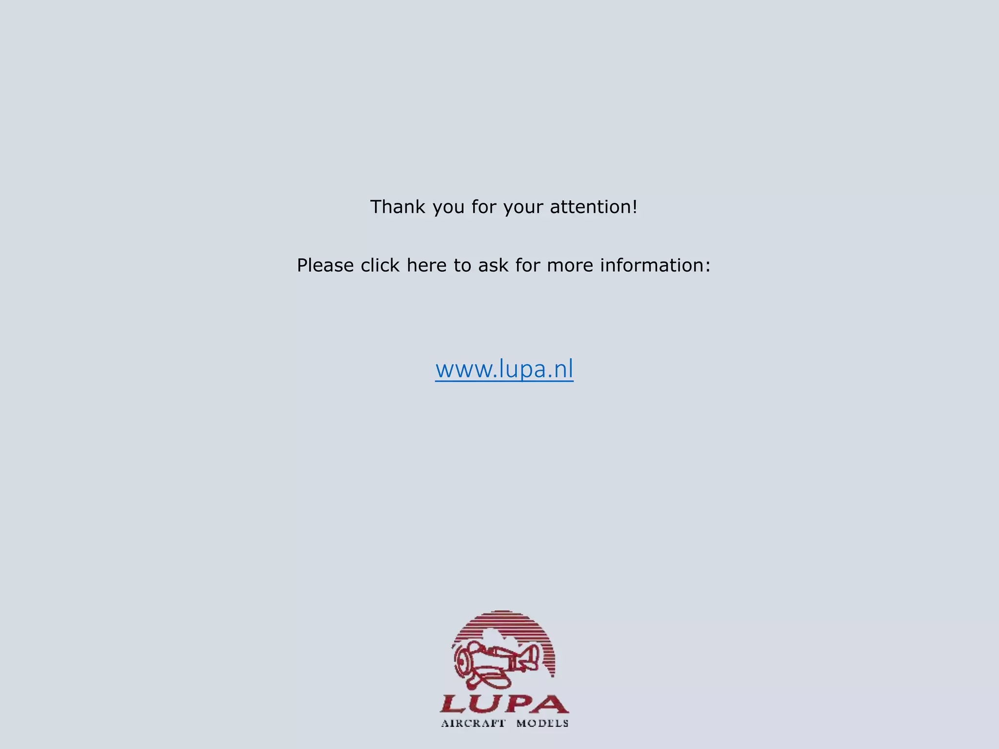 2021 LUPA Manufacturing Aircraft Models presentation | PPT