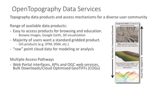 SDSC Technology Forum: Increasing the Impact of High Resolution Topography Data with ...
