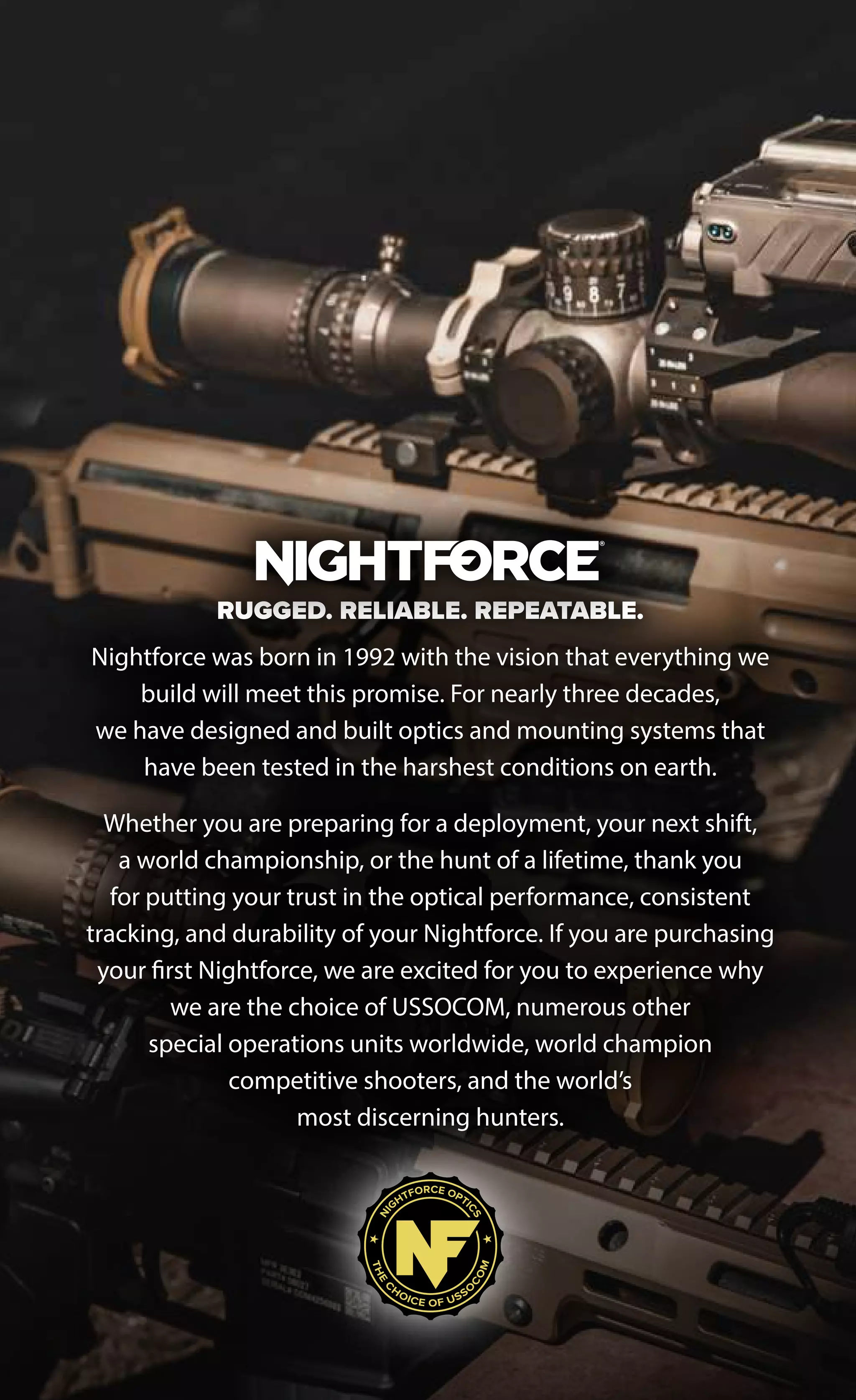 Catalog 2021 | NightForce | Optics Trade | PDF
